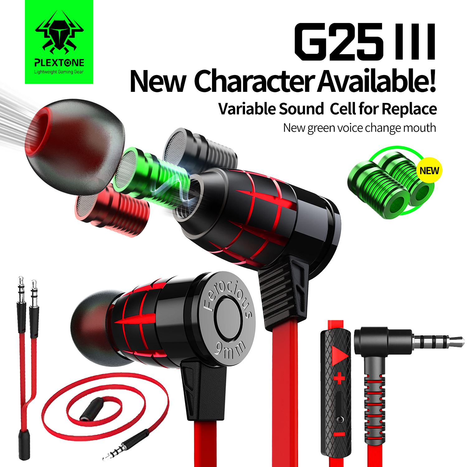 PLEXTONE G25 Gaming Earphone 3.5mm Pubg In-Ear Ric... – Vicedeal