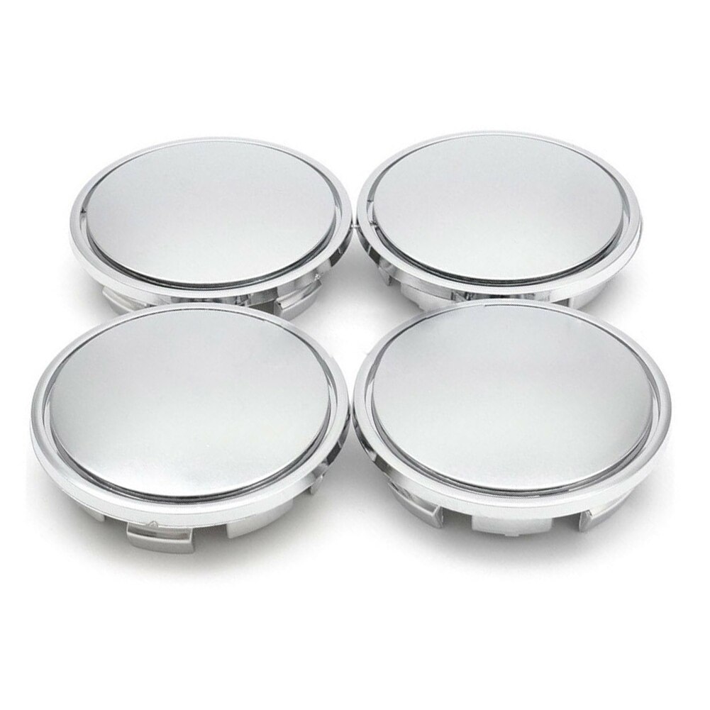 4 stk 56mm sølv krom abs plast flat overflate bilh... – Vicedeal