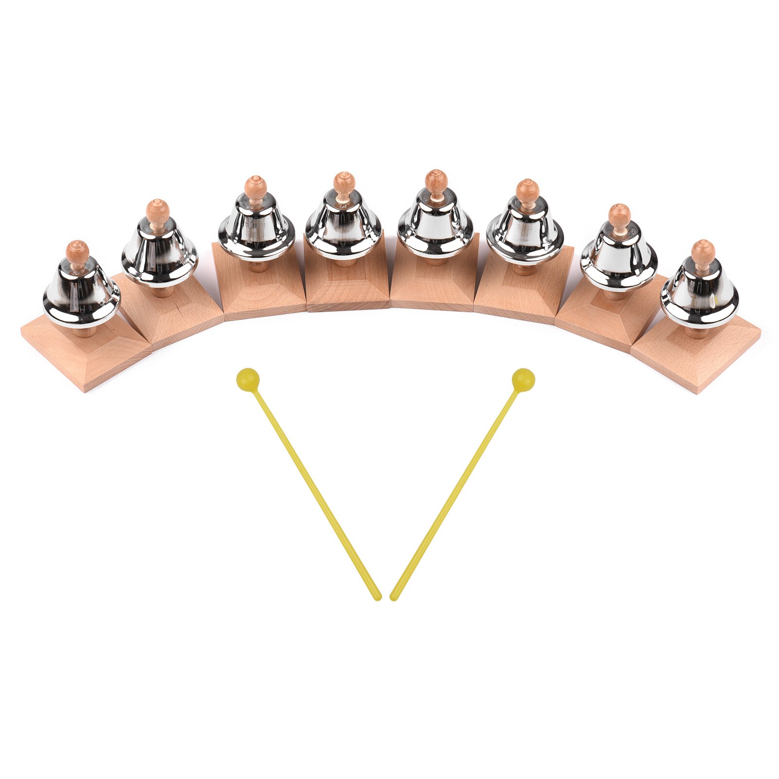 8 Note Percussion Bell Set 8pcs Handbell Hand Bell... – Vicedeal