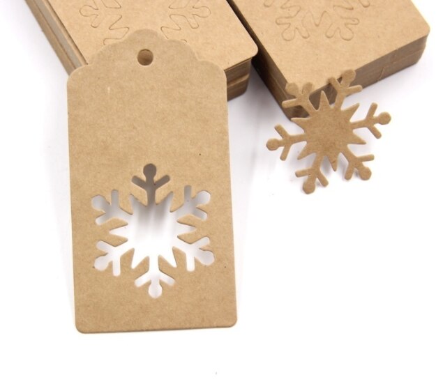100Pcs Christmas Kraft Paper Hanging Tags Party Fa... – Grandado