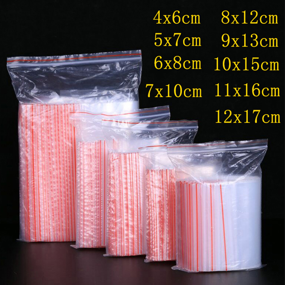 100pcs/200pcs/pack Small Zip Lock Plastic Bag Recl... – Grandado