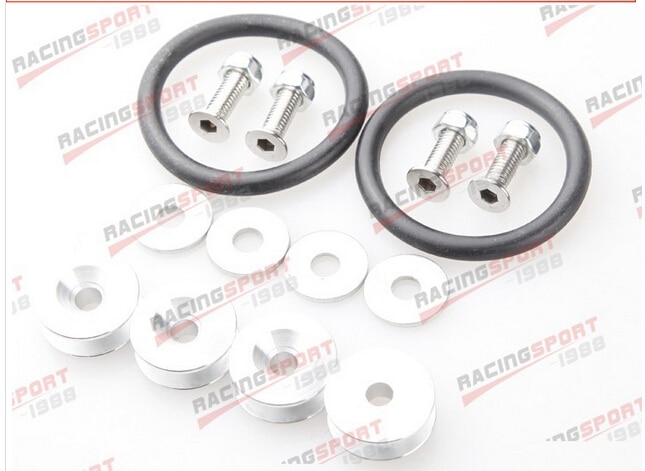 SILVER ALUMINUM QUICK RELEASE FASTENERS KIT FOR BU... – Grandado