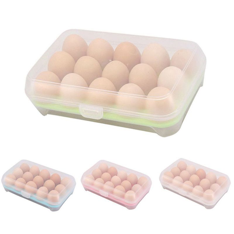 15 Grid Egg Storage Box Refrigerator Crisper Egg P... – Grandado