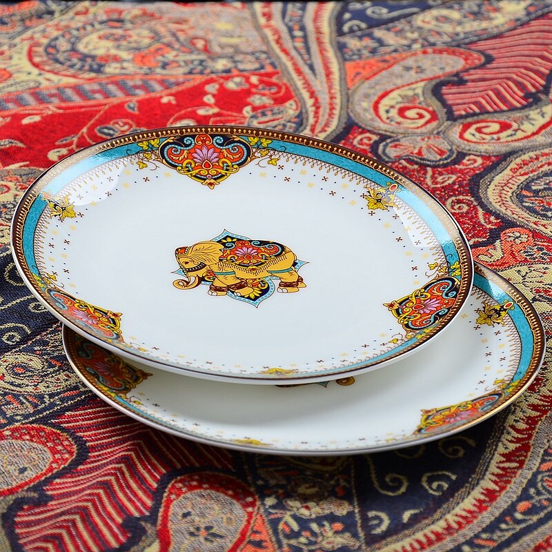 4pcs set, 8inch, fine bone china dishes set, ceram... – Grandado