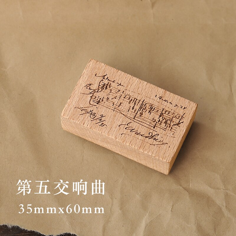 Vintage Music notes stamp DIY wooden rubber stamps... – Grandado