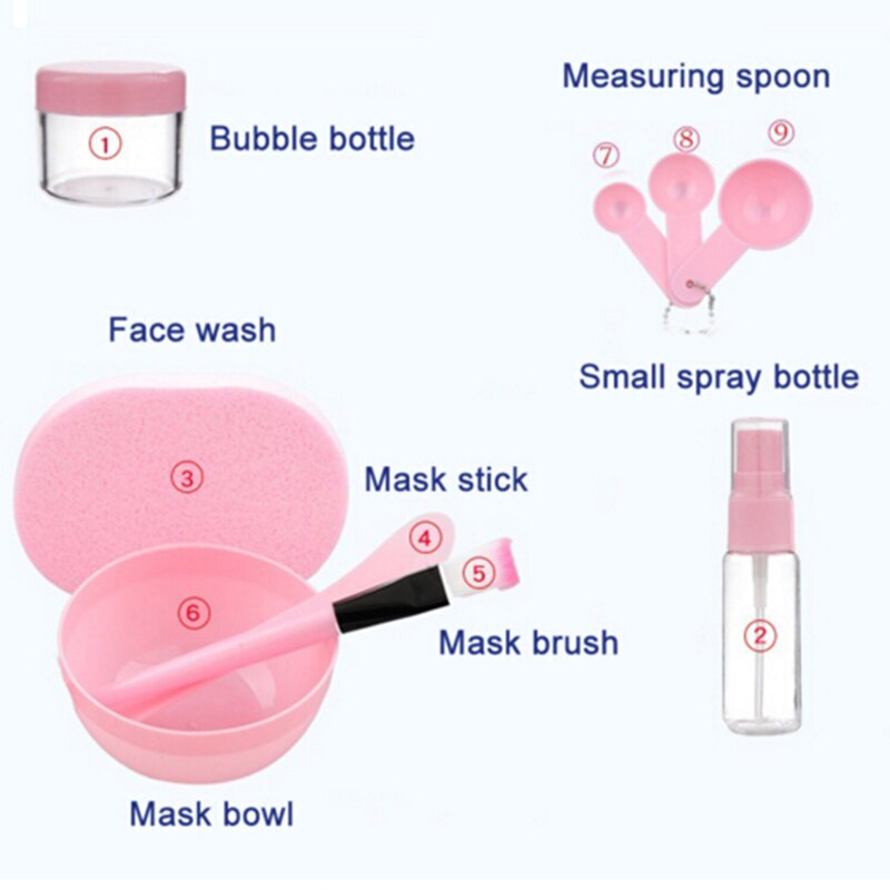 9 Pcs/Set DIY Facial Mask Tools Kit Bowl Brush Spo... – Grandado