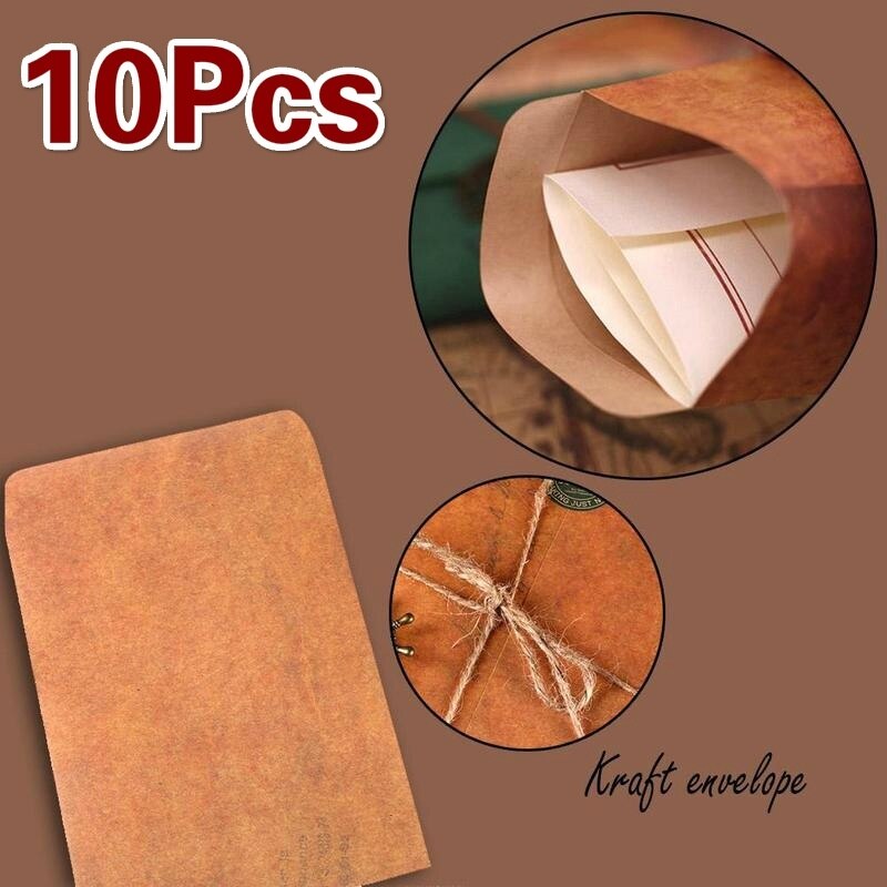 10Pcs/lot Old Style Vintage Paper Envelope Brown K... – Vicedeal