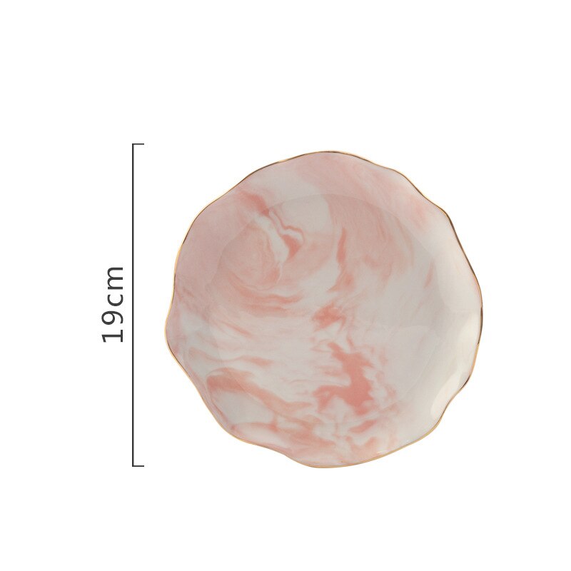 Gold Ceramic Dish Plate Nordic Marble Ring Holder ... – Grandado