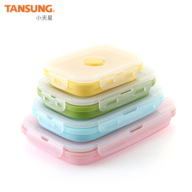 FDA Foldable Lunch Box Foldable Silicone Lunch Box... – Vicedeal