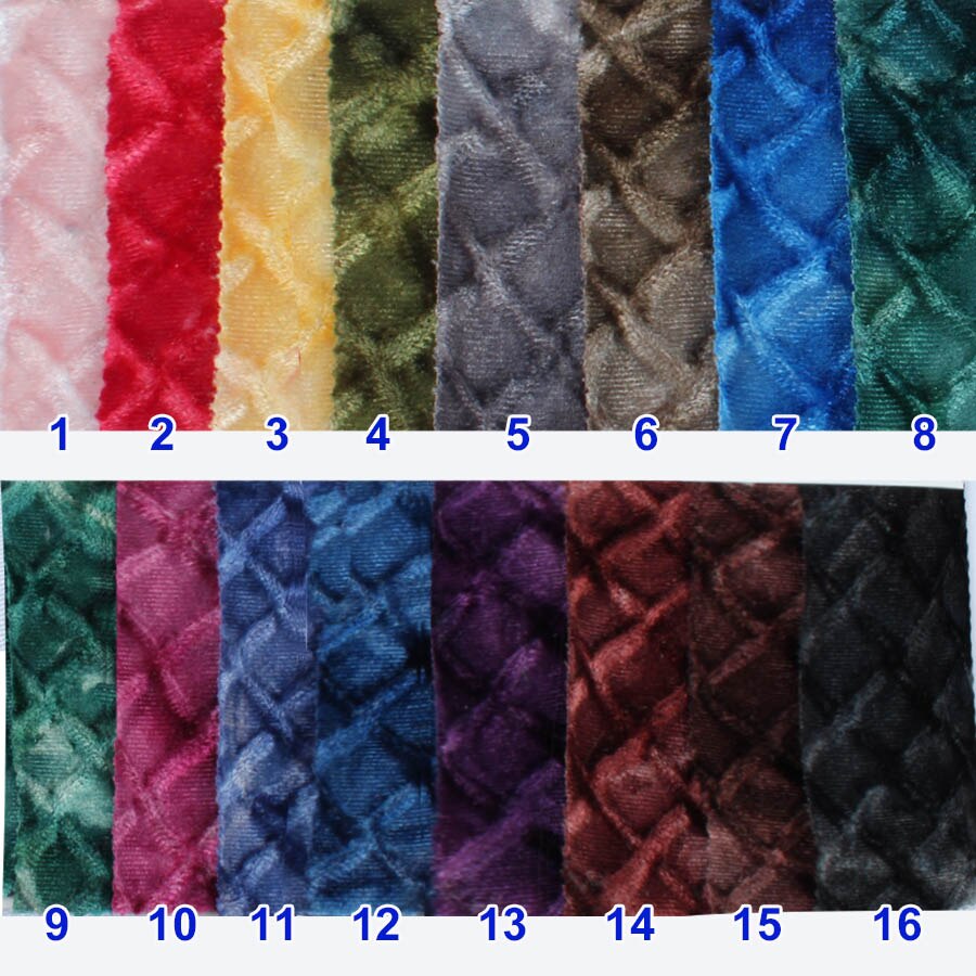 Geverfd Stretch Fluwelen Stof rhombic Reliëf Gebre... – Vicedeal