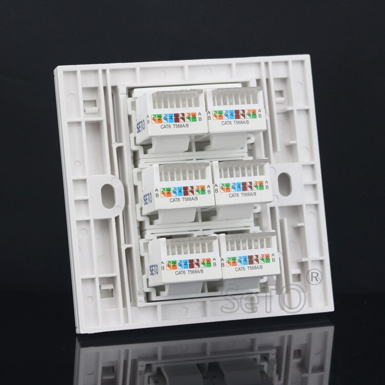 SeTo 86 Type Six Ports Gigabit Network RJ45 Cat6 P... – Vicedeal