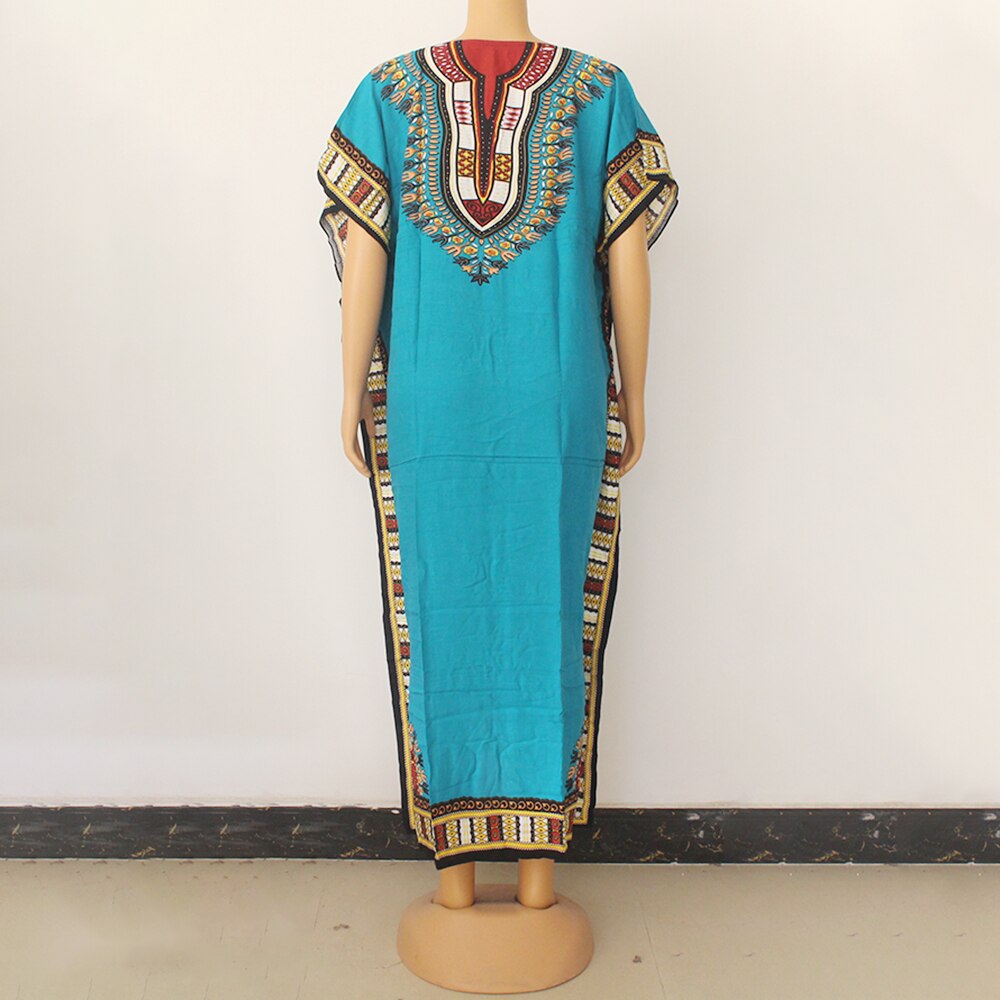African Dresses For Women Dashiki Jacquard Sexy V-... – Grandado