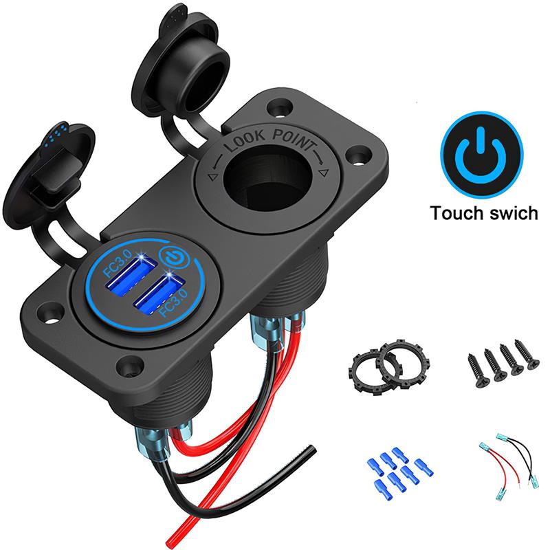 Cigarette Lighter Socket Waterproof Car Dual Usb S... – Vicedeal