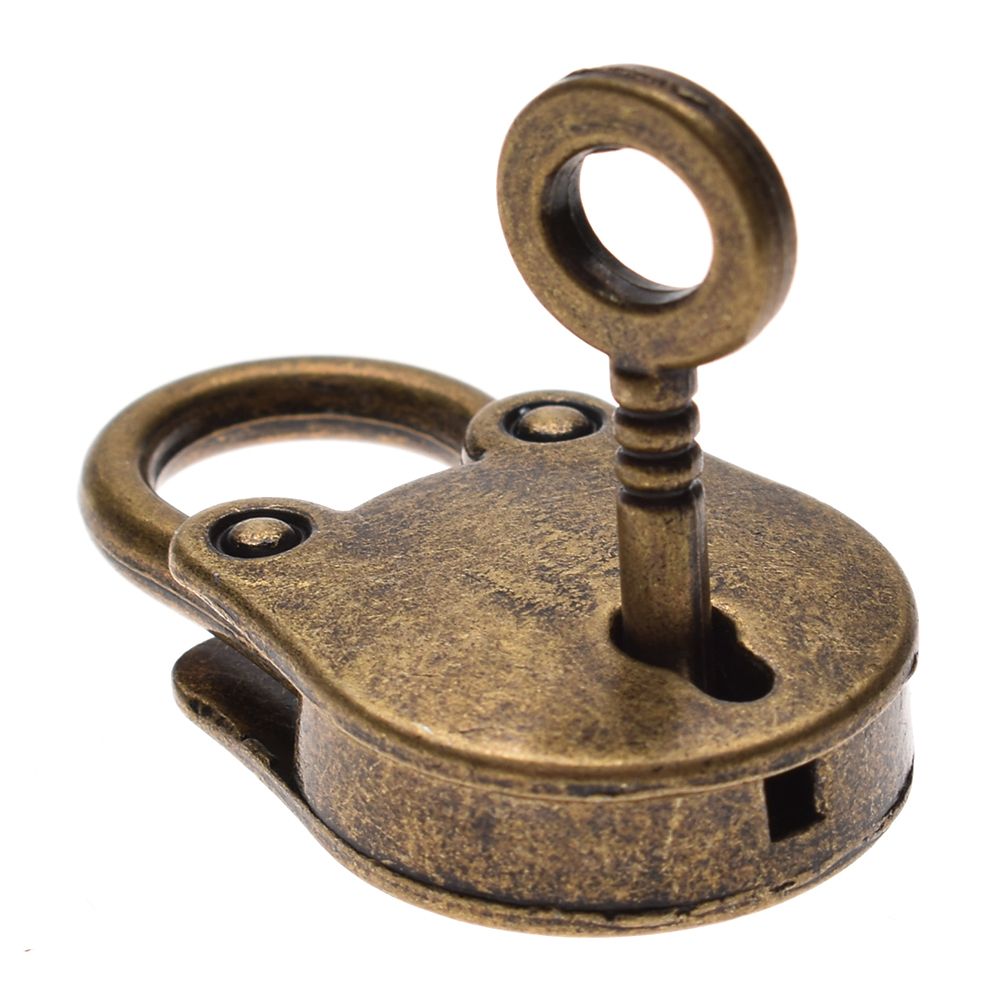 Antique Bronze Plated Padlock Set Chinese Style Vi... – Grandado