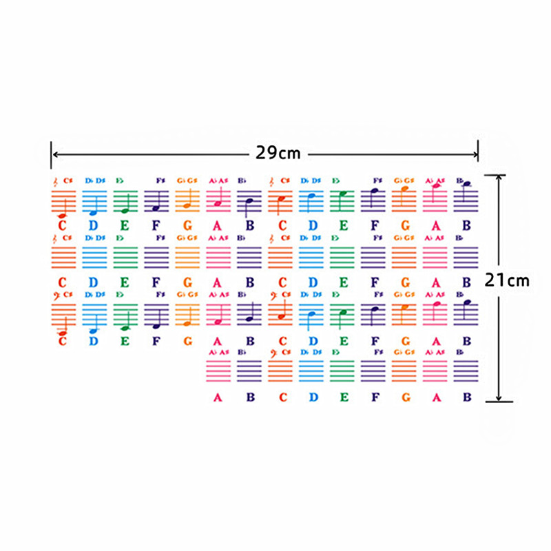 49/61/76/88 Key Electronic Piano Keyboard Sticker ... – Vicedeal