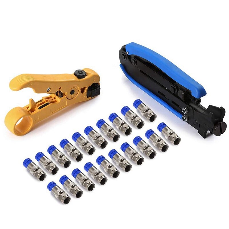RG6 Compression Tool Coax Cable Crimper Kit RG6 RG... – Grandado