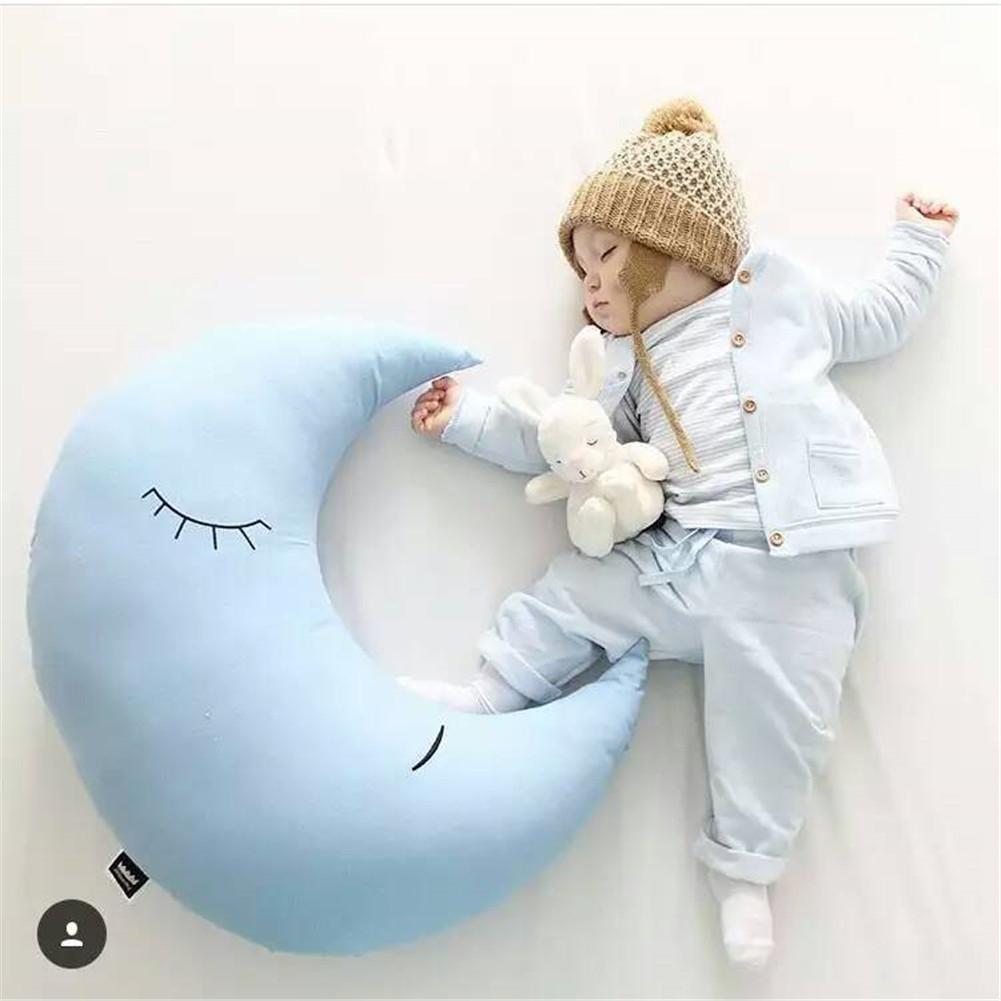 None Kids Cartoon Moon Shape Throw Pillow Toy Room... – Vicedeal