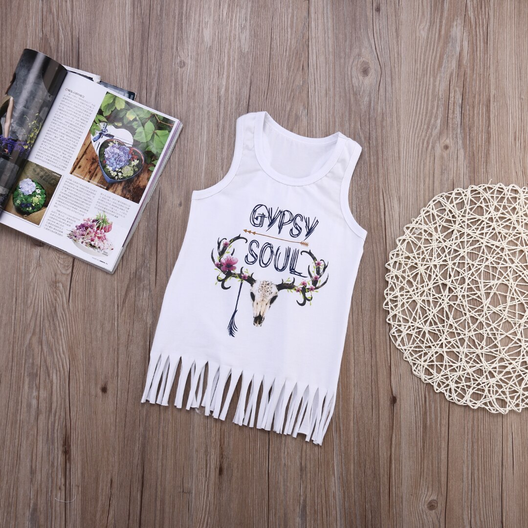 Baby Toddler Girl Gypsy SOUL Tasseled Hem Tank Top – Vicedeal