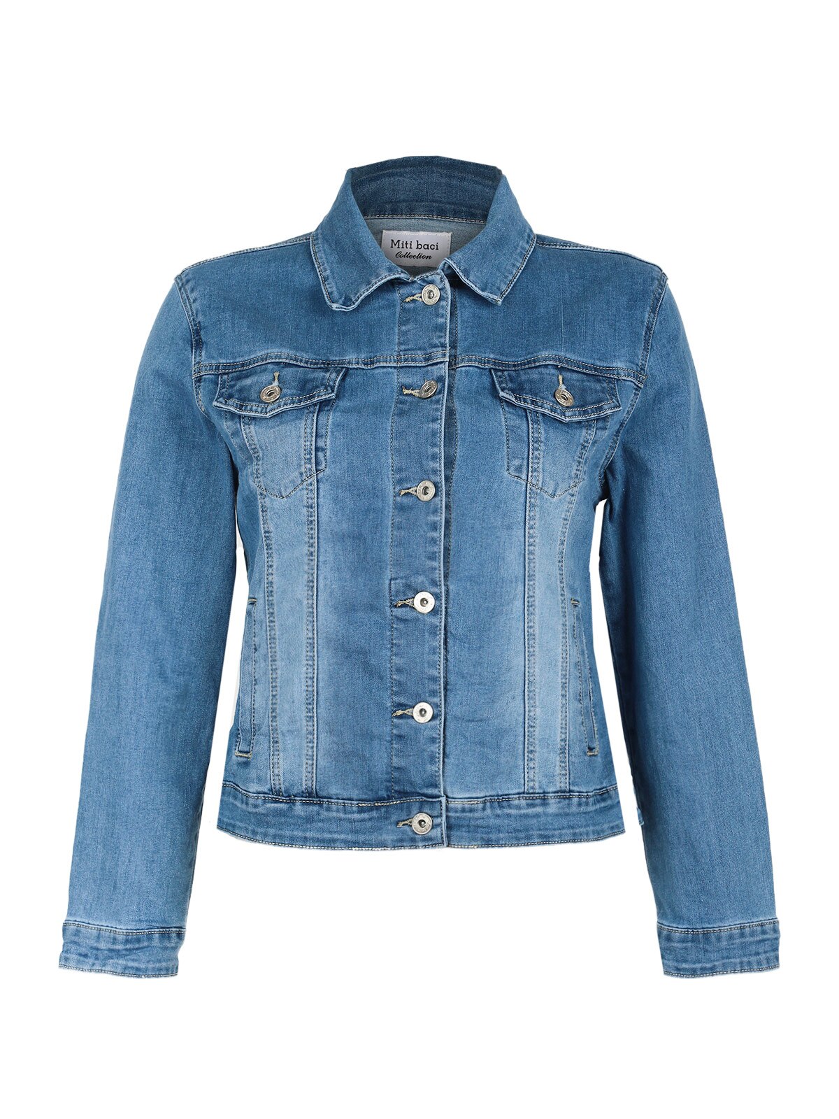 Denim jas met zakken – Grandado