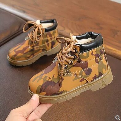 Winter Child Leather Snow Boots For Girls Boys War... – Grandado