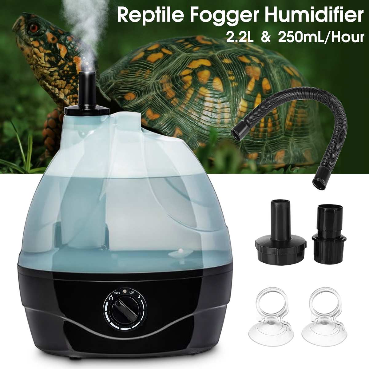 220v 2.2l tank amfibier reptil luftfuktare dimma l... – Grandado