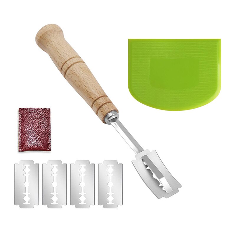 Wooden Sourdough Bread Scoring With 5 Blade And Bo... – Grandado