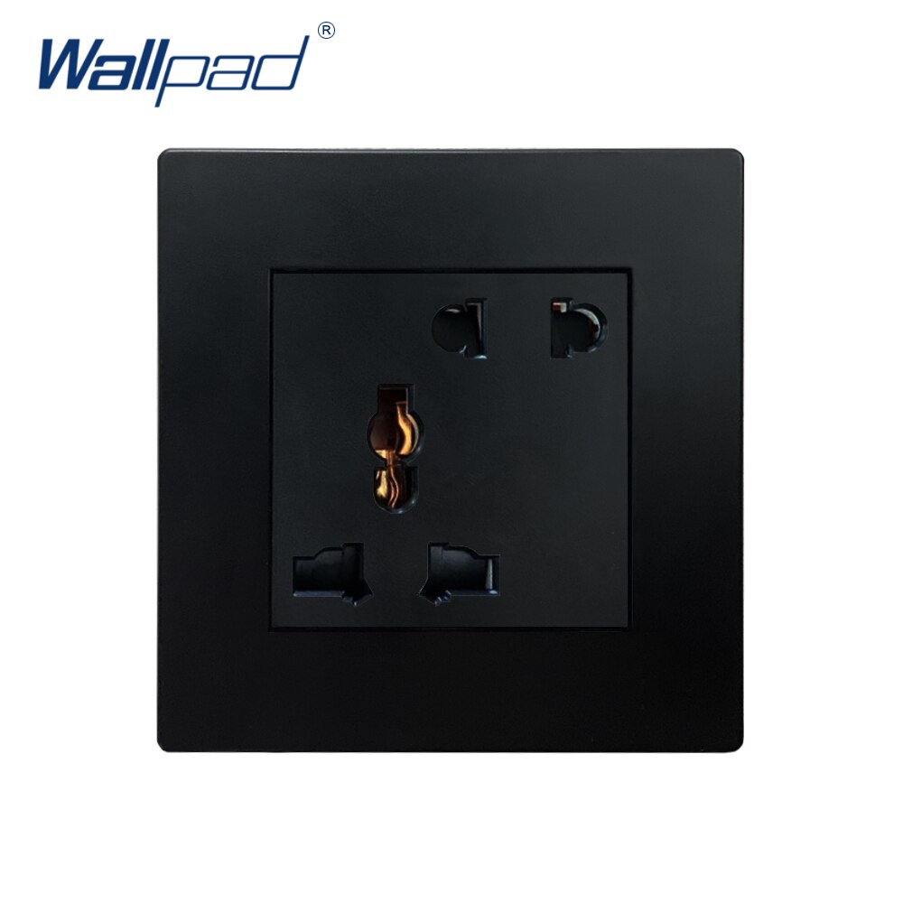 5 Pin Socket Black Wallpad Luxury Wall Power Elect... – Grandado