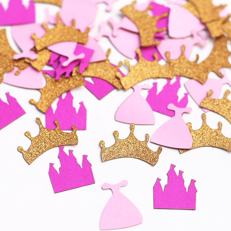 Princess Themed Confetti with Gold Glitter Crowns ... – Vicedeal