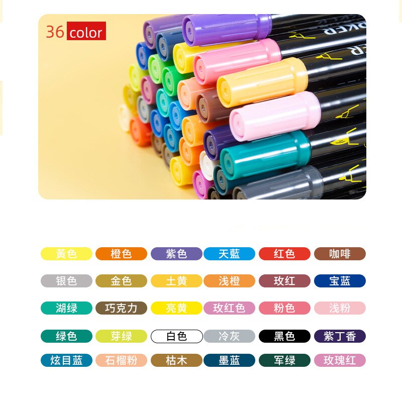 GN Dual Tip Colors Acrylic Paint Marker Set Waterp... – Grandado