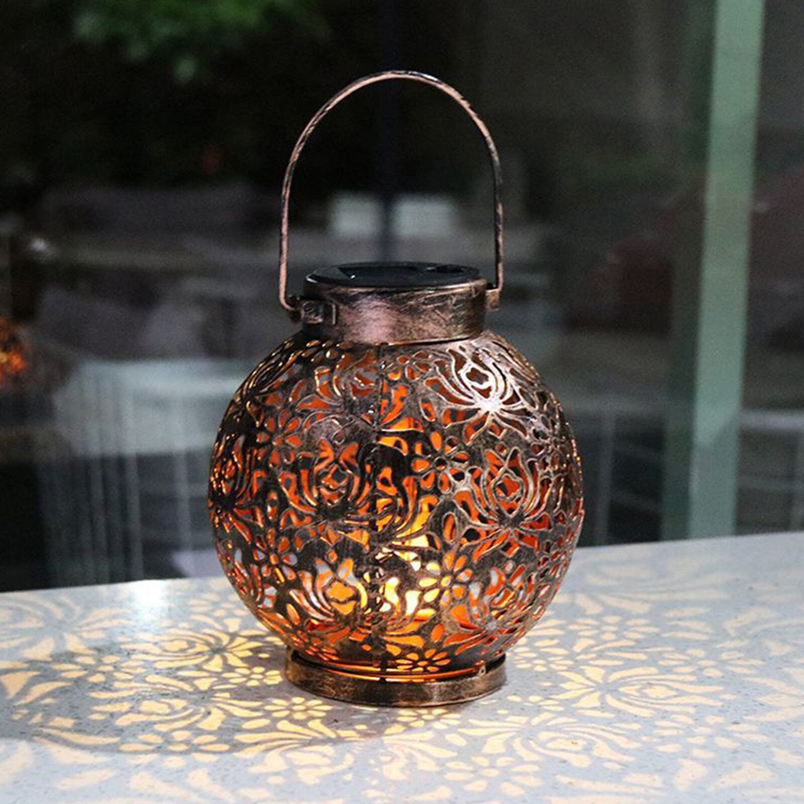 Iron Art LED Solar Lights Outdoors Lantern Waterpr... – Grandado