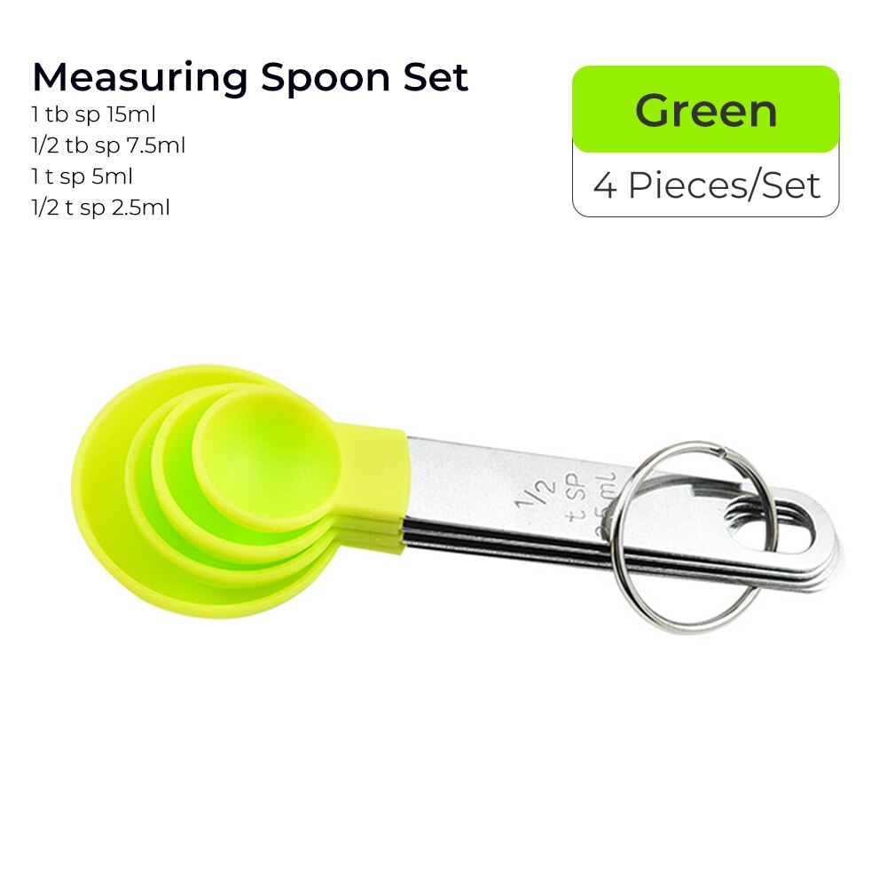 4pcs Baking Tools Kitchen Measuring Spoon Set Stai... – Vicedeal