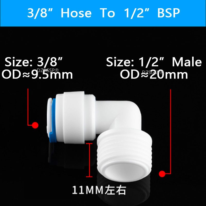 RO Water Elbow Quick Coupling Fitting 1/4" 3/... – Grandado