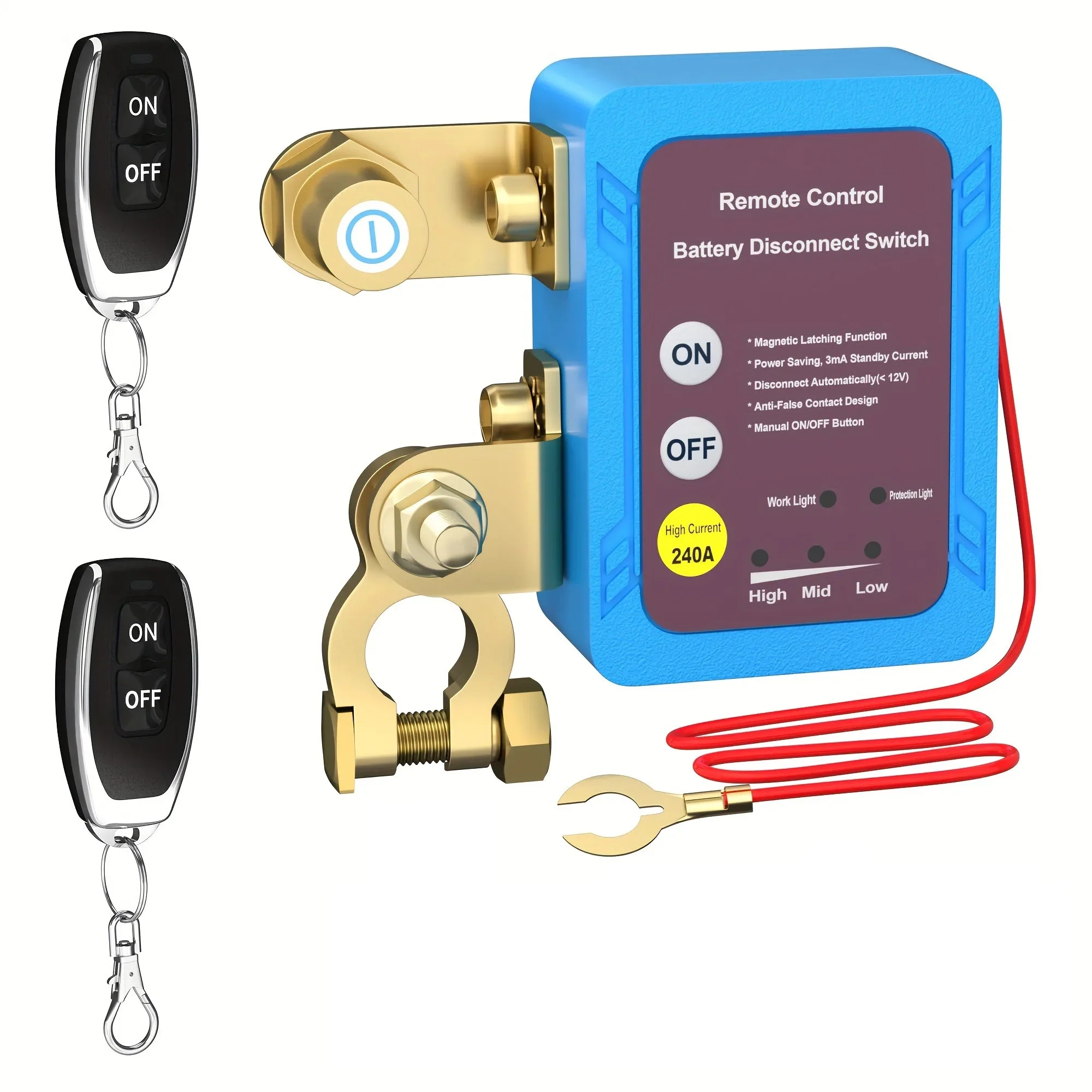 12V 240A Remote Battery Disconnect Switch Automati... – Grandado