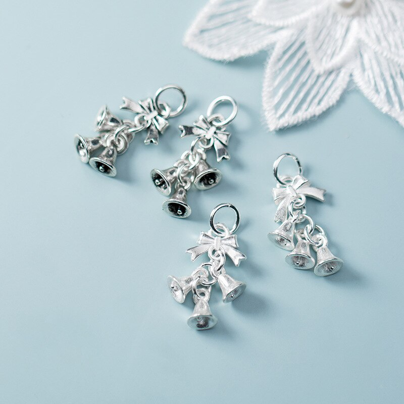 925 Sterling Silver Christmas Bell Charms 26mm Dec... – Grandado