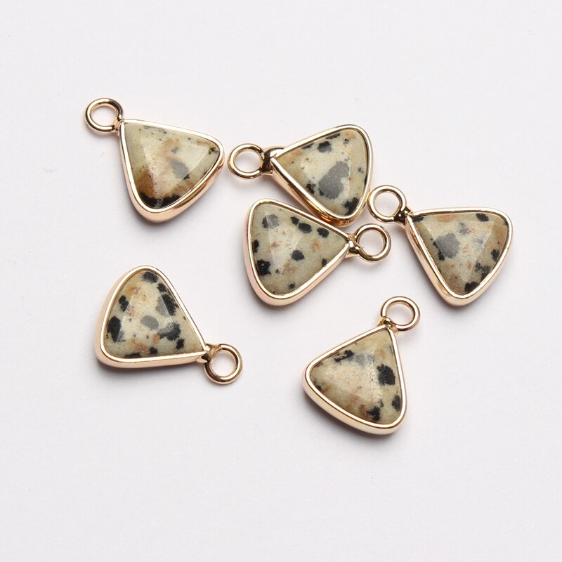 Natural Stone Charms Mini Triangle Birthstone Pend... – Vicedeal