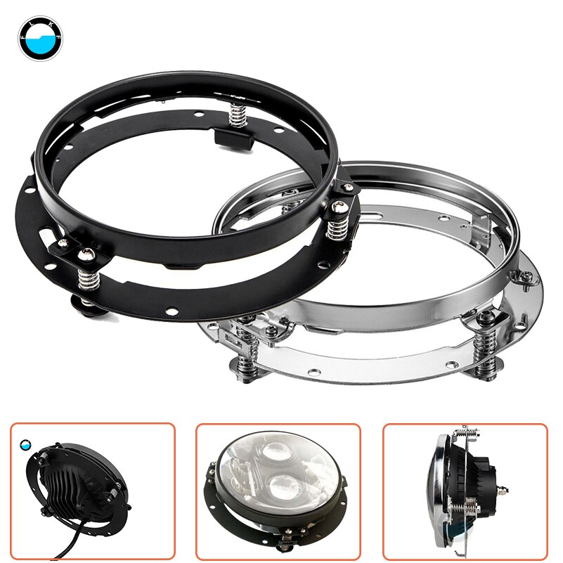 7 inch Round Motorcycle Headlight Mounting Ring Br... – Grandado
