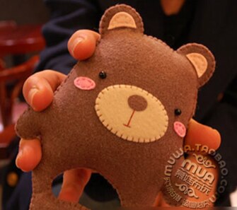 Ringing of the hand of a little bear Fabric Felt k... – Grandado