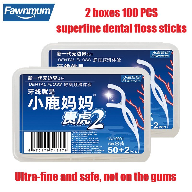 Fawnmum Dental Floss 2X52 Super Fine Adult High-Sm... – Vicedeal