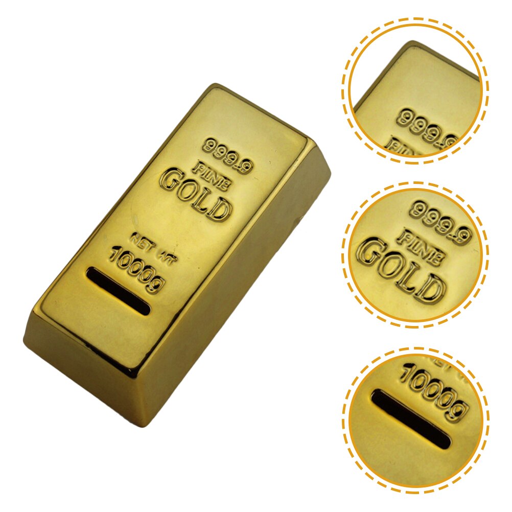 Delicate Gold Bar Coin Bank Ceramic Gold Bullion P... – Vicedeal