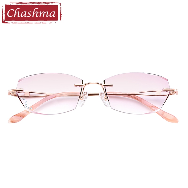 Chashma Titanium Female Eye Glasses Gray Red Lens ... – Grandado