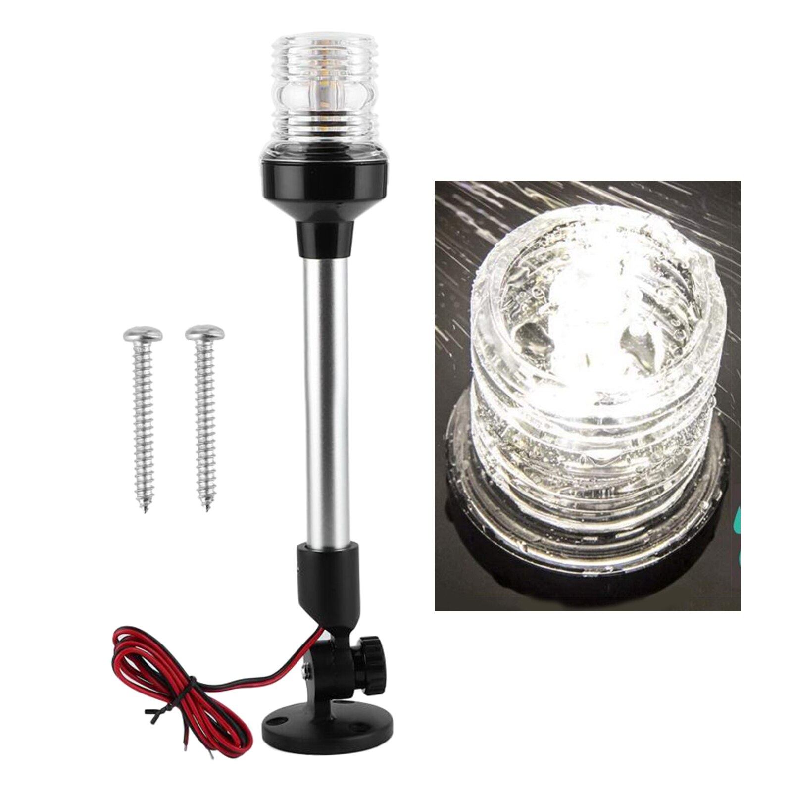 White LED Fold Down Boat Stern Light Boat Anchor L... – Grandado