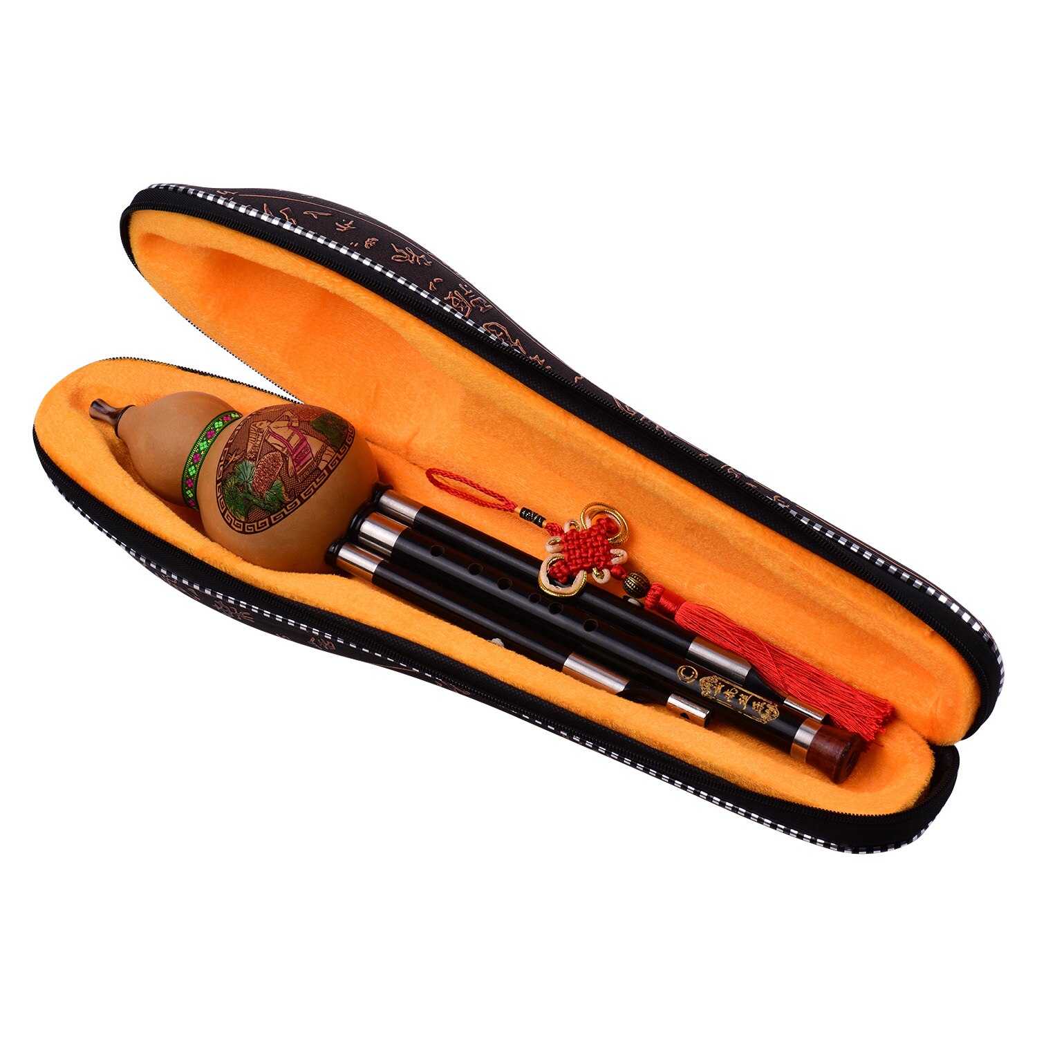 3 ton c-klucz Hulusi gurda Cucurbit flet heban rur... – Grandado