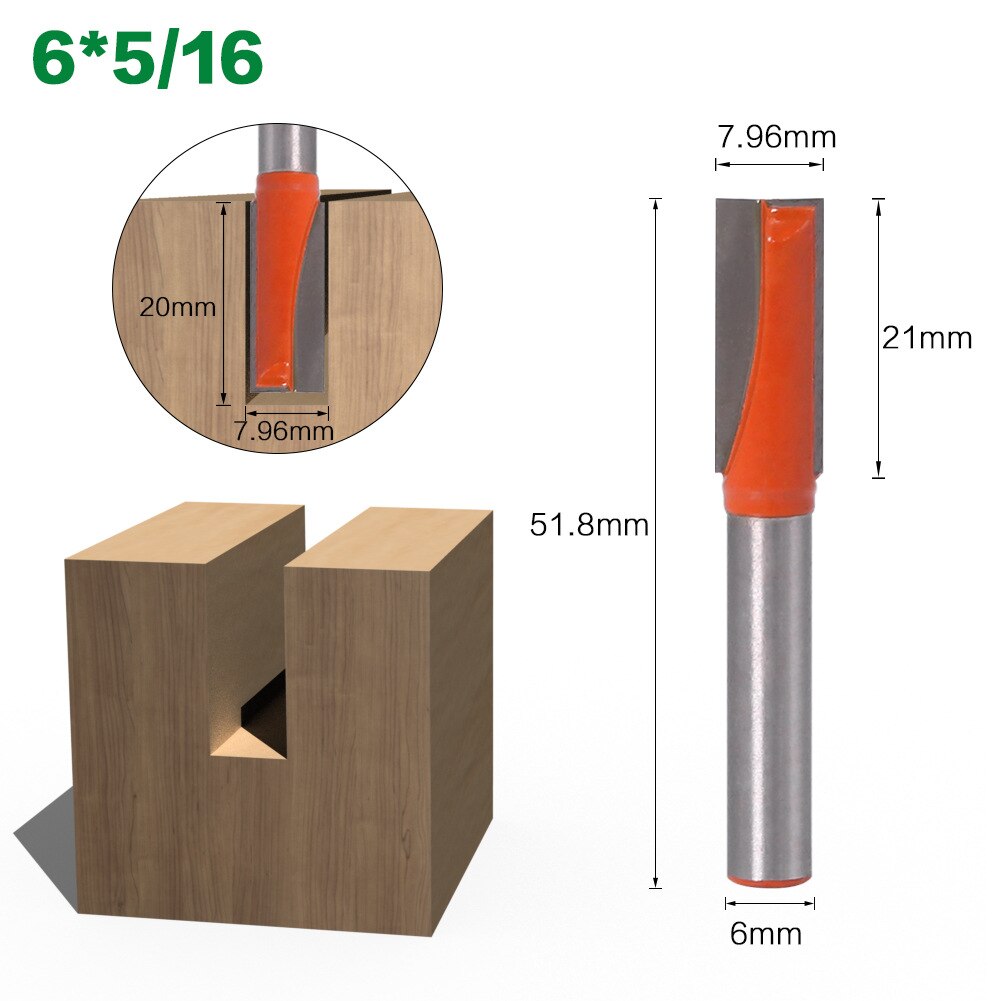 1 Pc 6 Mm Schacht Frees Houtsnijwerk Reinigen Bode... – Grandado