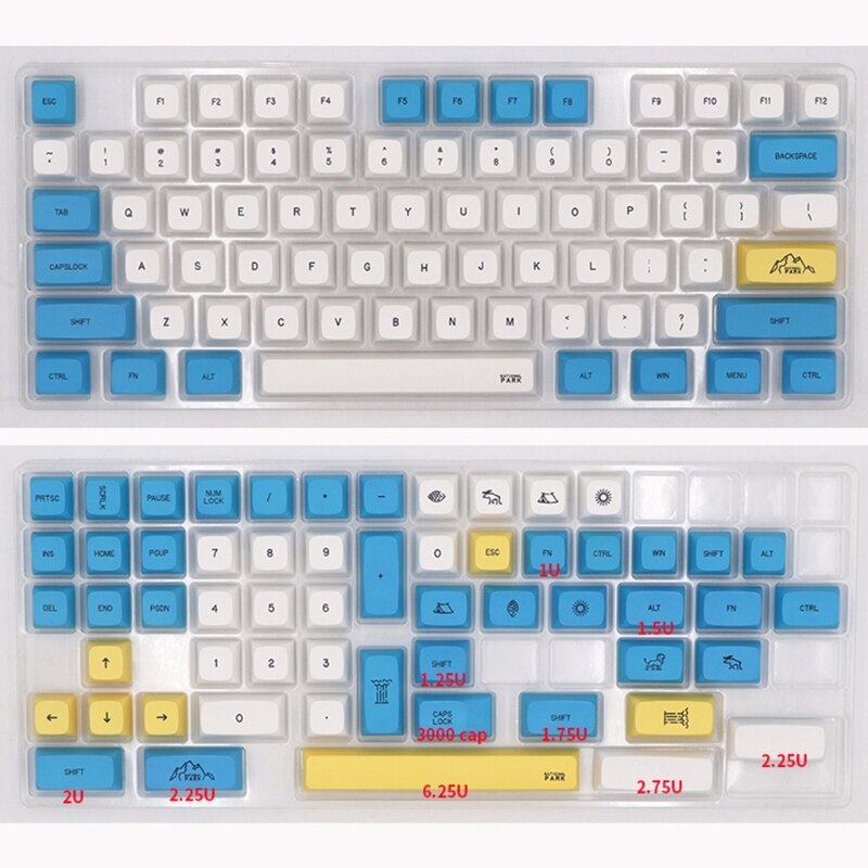 PBT Keycap Ethermal Dye Sublimation Fonts National... – Grandado