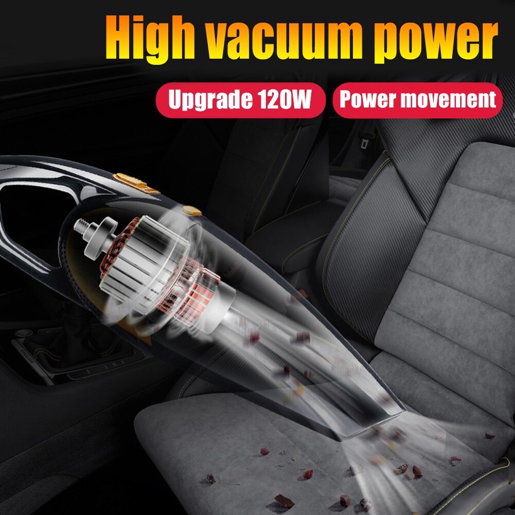 Mini Portable Strong Car Vacuum Cleaner DC12V Wash... – Grandado