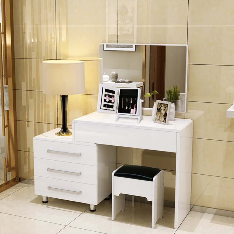 Mirror and Drawer Dressing Table White Drawers Dre... – Grandado