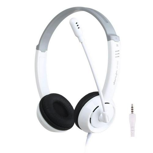 Wired Headphones White Stereo Hifi Headsets With M... – Grandado