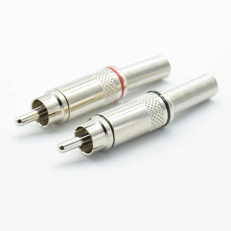 2pcs/lot Gold plated wiring male RCA plug weld RCA... – Vicedeal