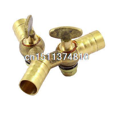 0.35" Gold Tone 3 Way Double Outlet Y Shape Gas Co... – Vicedeal