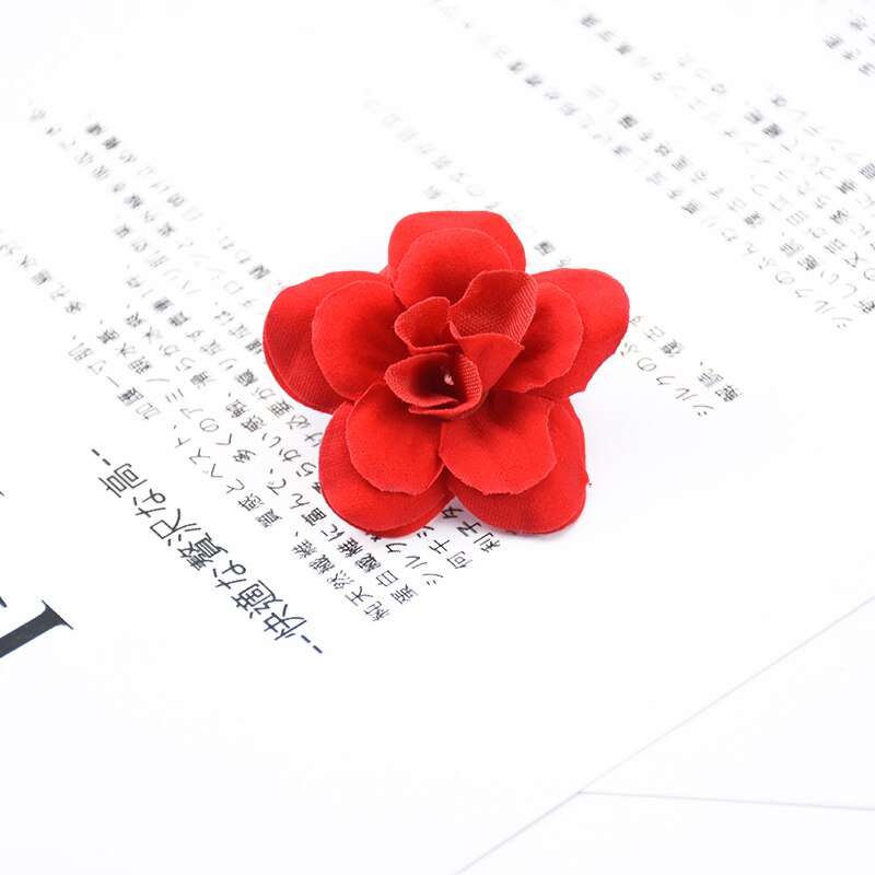 10 Pieces Red Roses Scrapbooking Flowers Wall Brid... – Grandado